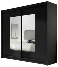 Velká šatní skříň BEGA VII černá šířka 180 cm