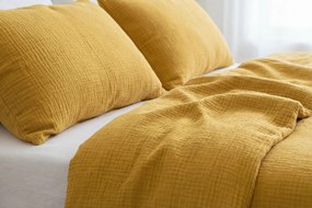 Celoroční mušelínový povlak na polštářek Honey - GOTS Velikost: 70 x 90