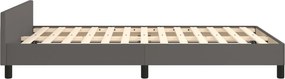 Rám postele bez matrace šedý 120x190 cm umělá kůže 3270552