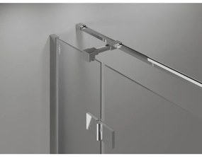 Mexen, Mexen Mist HT sklápěcí sprchový kout levý 110 x 75 cm, průhledný, chrom - 8A5T-110-075-01-00-L