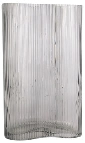 Skleněná váza Allure Wave L 27 cm šedá Present Time