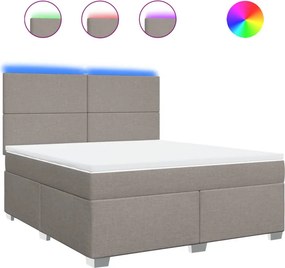 Box spring postel s matrací taupe 180x200 cm textil 3292864