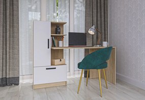 VerDesign ORIGINAL psací stůl levý, dub sonoma/bílý