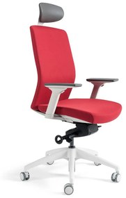 Kancelářská ergonomická židle Office Pro J2 WHITE SP — více barev, s podhlavníkem Červená 202