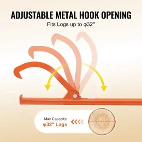 Nástroj Cant Hook Nářadí 118,1 cm Zesílené provedení Ocelový válec na klády Lesnické