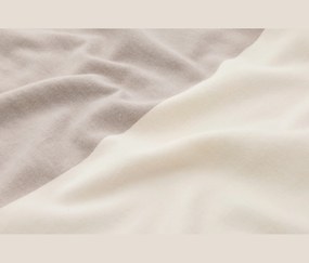 Tchibo - Flanelové povlečení, standardní velikost, hnědošedá/krémová bílá
