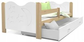 DOBRESNY Moderní dětská postel MIKOLAJ Color 190x80 cm BOROVICE-BÍLÁ