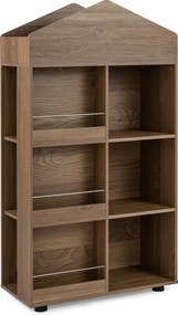 Costway Montessori dětská polička 116 cm knihovna dětská dřevěná a úložný
