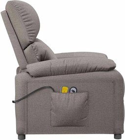 Elektrické masážní křeslo taupe textil 3098438