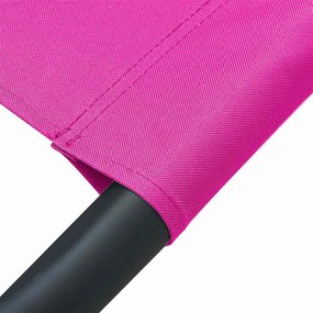 Zahradní lehátko textil růžové 313532
