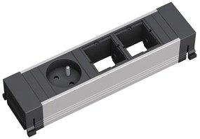 BACHMANN Zásuvková jednotka POWER FRAME 2x uživ. modul, 1x 230V profil hliník 916.003