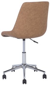 Kancelářská židle z eko kůže hnědá MARIBEL Beliani