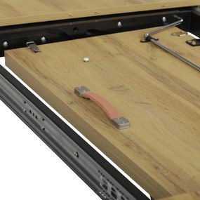 Jídelní stůl rozkládací 160- HT-R5624 OAK, lamino, dub (160 x 90) cm