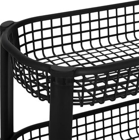Kuchyňský vozík na kolečkách BASKET, plastový, 46,5 x 25,5 x 79 cm