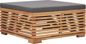 Set zahradního stolu a podnožky tmavě šedá poduška masivní teak 316042