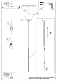 Sollux SL.1337 - Lustr na lanku ARCHE 1xG9/8W/230V bílá