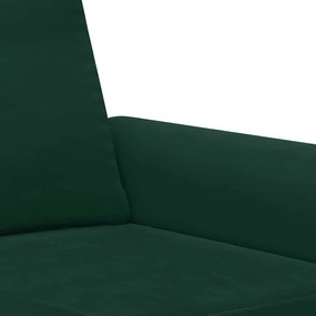 2dílná sedací souprava s poduškami tmavě zelená samet 3202212