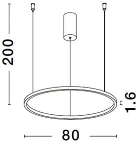 LED lustr Tarquin 80 bílé