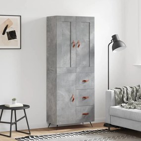 vidaXL Skříň highboard 69,5 x 34 x 180 cm kompozitní dřevo [3199789] Barva: Betonová šedá