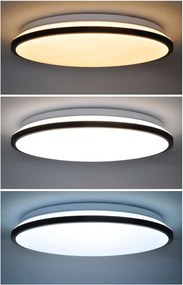 LED stropní světlo s dálkovým ovládáním Jamil nastavitelné - průměr 40 cm, černá