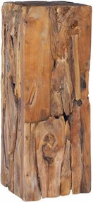 Odkládací stolek 30 x 30 x 80 cm masivní teakové dřevo 288807