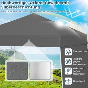 Costway Výsuvný pavilon s 2 přestavitelnými bočními stěnami na markýzový kempový