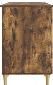 Stůl s policí Kouřový dub 142,5 x 50 x 75 cm Kompozitní dřevo 3414599