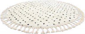 Kusový koberec Berber Syla B752 dots cream kruh, 120x120 (priemer) kruh, biela, chodba / predsieň, Dywany Łuszczów