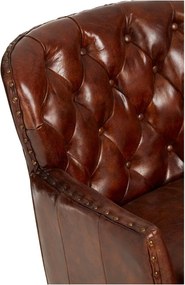 Hnědé kožené křeslo Victor – Premier Housewares