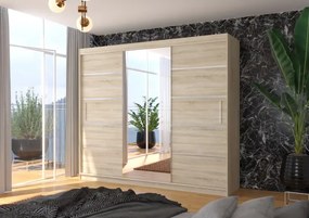 Skříň s posuvnými dveřmi a zrcadlem SALTO 250