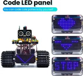 KEYESTUDIO Robotický tank Caterpillar V3.0 / Arduino STEM stavebnice /