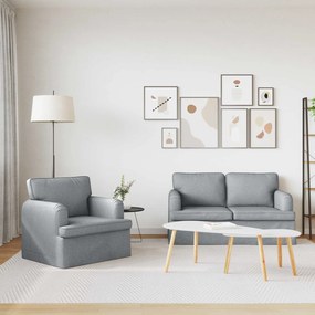 Set pohovek 2 ks Světle šedá textil 3407516