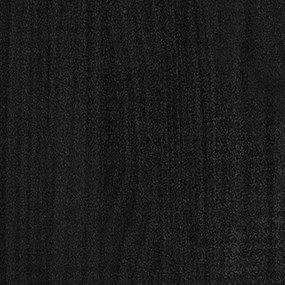 Petromila Knihovna / dělicí stěna černá 80 x 35 x 135 cm masivní borovice