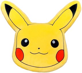 Tvarovaný 3D polštářek Pokémon Pikachu - 35 x 37 cm