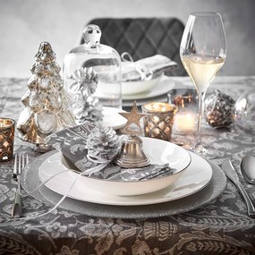 SILVER FOREST Dekorační stromek skleněný 19 cm