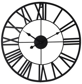 H&S Collection Nástěnné hodiny římské číslice černé - Default Title