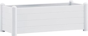 Vyvýšený záhon PP bílý 100 x 43 x 35 cm 313975