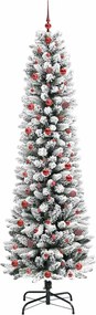 Umělý vánoční stromeček Bílá 240 cm PVC, kov a plast 3396129