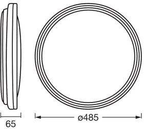 Ledvance - LED Stropní svítidlo ORBIS HELMAN LED/36W/230V pr. 48,5 cm stříbrná