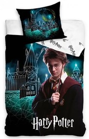 TipTrade Bavlněné povlečení 140x200 + 70x90 cm - Harry Potter Kouzelné Bradavice