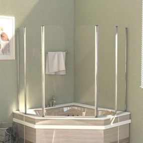 Sprchové kouty 2 ks 104 x 130 cm tvrzené sklo průhledné 146228