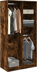 Šatní skříň kouřový dub 100 x 50 x 200 cm kompozitní dřevo 3307769