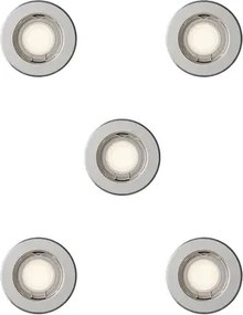 Philips Peridot nikl / Zapuštěné svítidlo kulaté / GU10 / IP20 / 5 ks