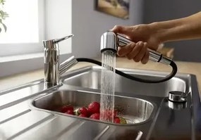 Blanco - Dřezová baterie s výsuvnou sprškou, chrom
