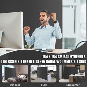 Costway Dělicí příčka pro jeden pokoj s panelovou širokou zástěnou na ochranu