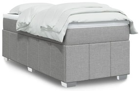 Box spring postel s matrací světle šedá 90x200 cm textil 3285442