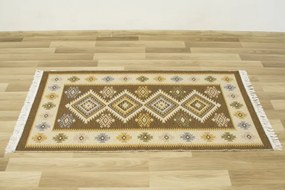 Oboustranný koberec / běhoun Kilim medový
