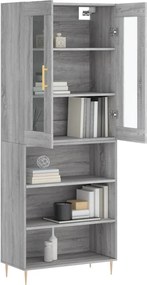 vidaXL Skříň highboard 69,5 x 34 x 180 cm kompozitní dřevo [3198719] Barva: Betonová šedá