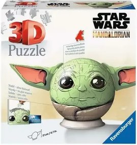 Ravensburger 3D Puzzle - Puzzle-Ball Star Wars: Baby Yoda s ušima / 72
