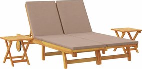 Slunečník 3 ks Masivní akátové dřevo Taupe 3407702